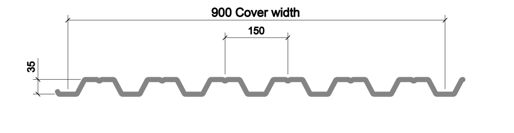 SR35+ Metal Roof Decking - SMD Thrudeck