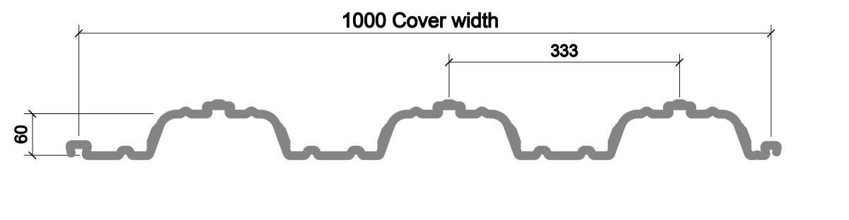 TR60+ Metal Floor Decking - SMD Thrudeck